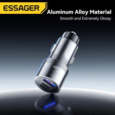 China ESSAGER ES-CC14 Series 3 Ports 45W USB L USB C Type C Fast Car Charger for sale
