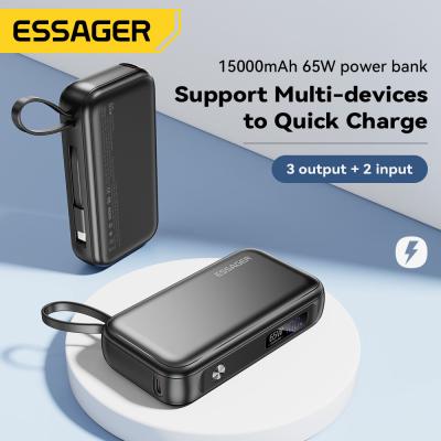 China LED Digital Display PD 65W Cell Phone Power Bank 15000mAh Fast Battery Storage for sale
