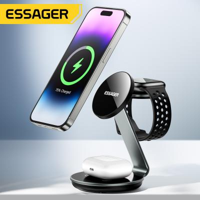 China ESSAGER OJD-102 Series 3 In 1 Charging Stand Wireless Charging Pad USB C for sale