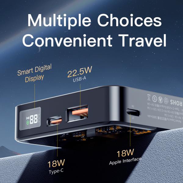 Quality USB A PD20W Charging 10000 mAh Power Banks Wireless 15W Essager 2022 Benchy for sale