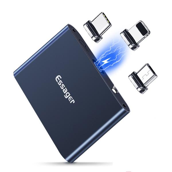 Quality Mini Charger Power Banks 1320mAh Micro USB C LED Emergency Magnetic Power Bank for sale