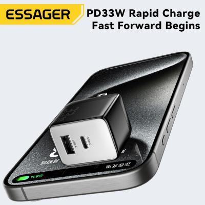 Cina ESSAGER ES-CD39 Serie Max 33W 2 porte caricabatterie PD 30W Adapter di alimentazione USB C in vendita