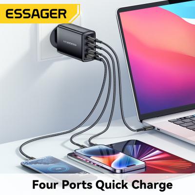 China Essagar GaN Chargers 120W USB Type-C  3 Type C And 1 USB A Fast Cell Phone Wall Charger for sale