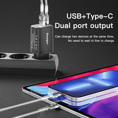 China Essager 2022 Journey Hot sells PD 3.0 QC3.0 Mini Power Supply Adapter 30W USB Type C Wall Charger for sale