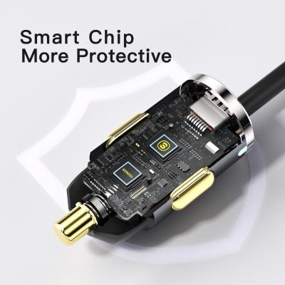 China Essager 2022 Doution Car Charger 1.5m Extension Cable 2C2A 100W Car Charger For Huawei Xiaomi Mobile Phone for sale