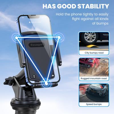 China Long Arm Semi Automatic Cell Phone Stand Retractable For Car for sale
