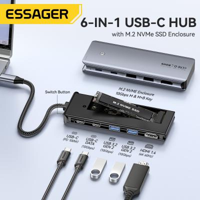 China 18cm Cable SSD USB Hub For Laptop USB C Docking Station for sale