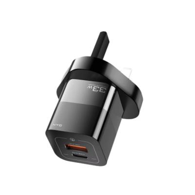 China Essager 2022 Square Brick UK Plug Pd Wall Charger 33W Quick Charging USB Type C Ports for sale