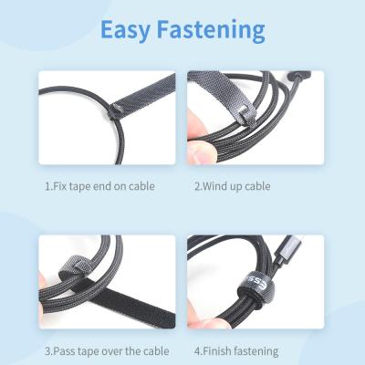 Cina Essager 2022 Organizzatore di cavi Prezzo all'ingrosso 1/5/10/20/PCS Organizzatore di cavi nero Winder Wire Clips Cable Management in vendita