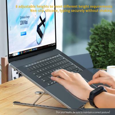 China Adjustable Aluminum Laptop Stand Foldable Waterproof At Office Home Trip for sale