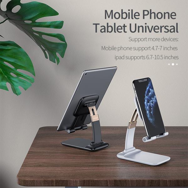 ABS Zinc Alloy Silicone Desktop Phone Stands Foldable Adjustable