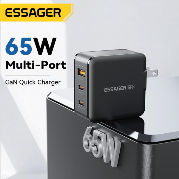 Quality Travel USB C USB A Port PD Mobile Phone GaN Wall Charger Fast Small 65W 60W 45W for sale