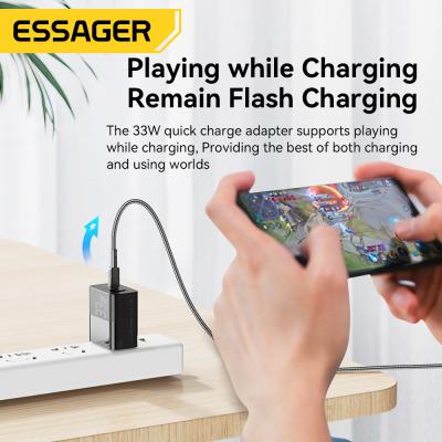 China High Power GaN Chargers USB A Type C Double Port Quick Charging PD Wall Charger 33W for sale