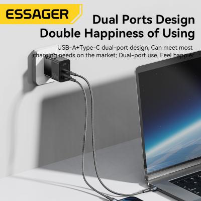 China High Power GaN Chargers USB A Type C Double Port Quick Charging PD Wall Charger 33W for sale