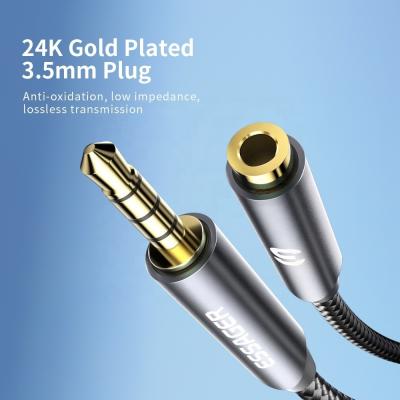 Cina 3.5mm Jack Cavi audio maschio-femmina 24K Placcaggio in oro per cuffie auto in vendita