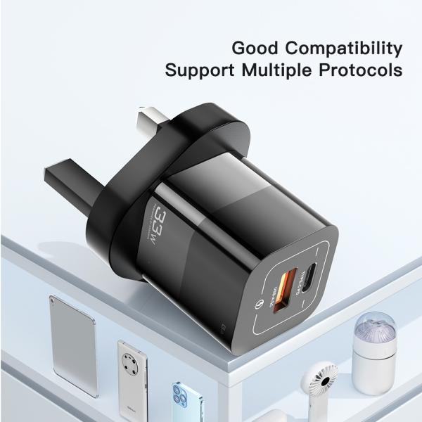 Quality Essager 2022 Square Brick Phone Type C Port USB Travel Wall Charger Micro 33w for sale