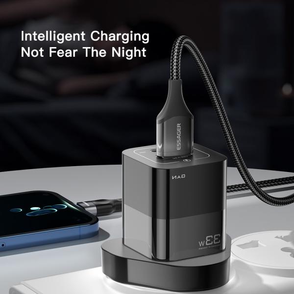 Quality Essager 2022 Square Brick Phone Type C Port USB Travel Wall Charger Micro 33w for sale