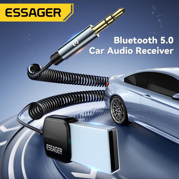 Quality Essager EB01 Series Male 3.5mm Jack Audio Bluetooth Adapter Blue Tooth Receiver for sale