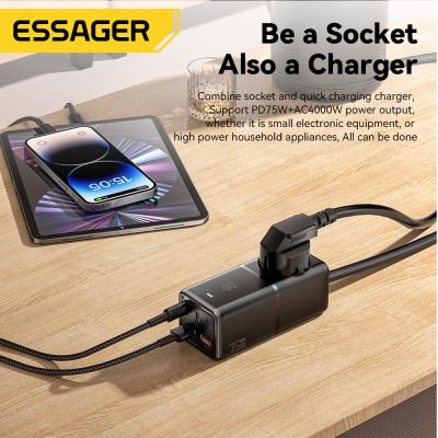 China USB A USB C GaN Carregadores Power Strip WL-Gan75-EU Série Com EU plug à venda