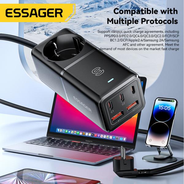 Quality USB A USB C GaN Chargers Power Strip WL-Gan75-EU Series With EU Plug for sale