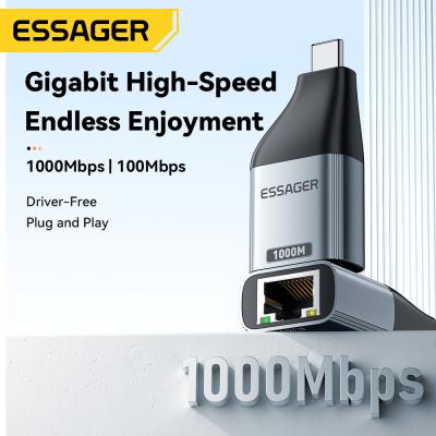 Κίνα ESSAGER ES-OTG22 σειράς τύπου C USB C σε Ethernet προσαρμογέα 100 1000 Mbps προς πώληση