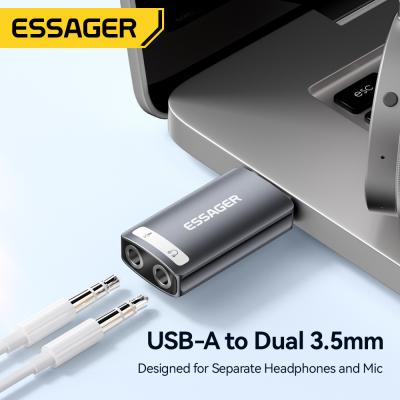 China ESSAGER ES-OTG21 Serie USB A a Aux Jack Micro Adaptador de audio USB a Adaptador de 3,5 mm en venta