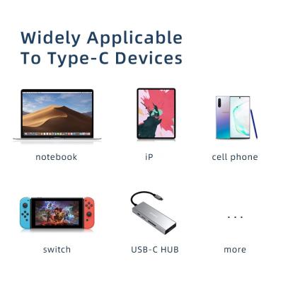 China Essager 2021 7-Turn Magnetic 24 Pin Type C OTG USB 3.0 Adapter Support 100W Fast Charge  USB 3.1 Data Transfer OTG USB Adapter for sale