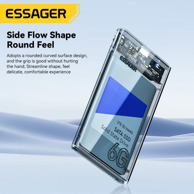 China SATA Hard Drive Enclosure Disk Enclosure Transparent 2.5 Inch for sale
