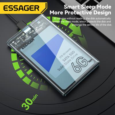 China SATA Hard Drive Enclosure Disk Enclosure Transparent 2.5 Inch for sale