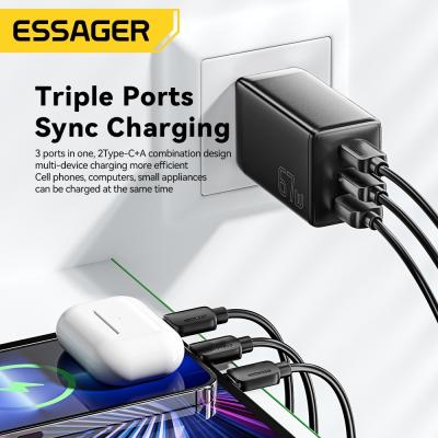 Cina ESSAGER G671A2CU Serie USB caricabatterie veloce tipo C caricabatterie veloce 67W in vendita