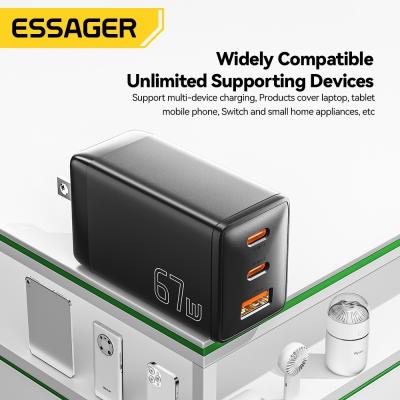 Cina ESSAGER G671A2CU Serie USB caricabatterie veloce tipo C caricabatterie veloce 67W in vendita