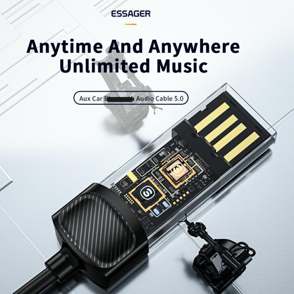 Quality Twill Aux BT Audio Receiver with 3.5mm Audio Cable 3.5mm Aux Audio Converter 3 for sale