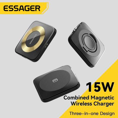 China ESSAGER Waves 3 in 1 Wilress Charger 15W Best Fast Charging Wireless Phone Charger for sale