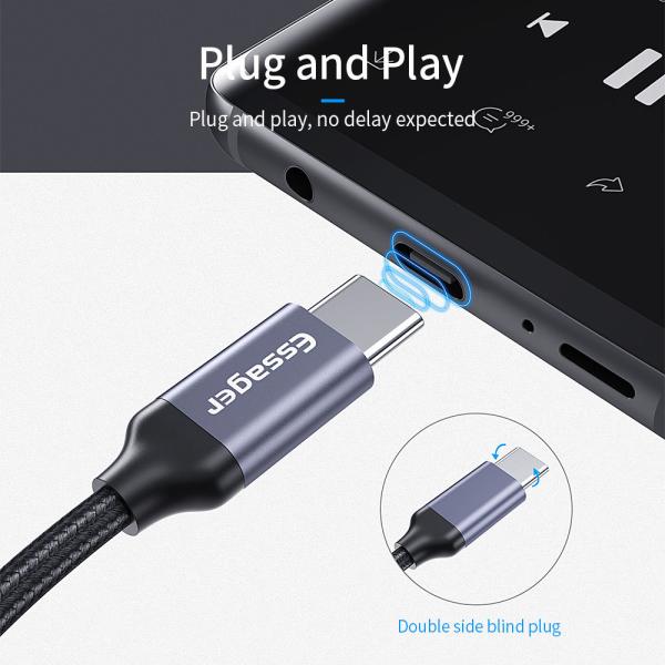 Quality E01 USB Type-C To 3.5MM Female Earphone Digital Audio Jack Adapter for Type-C for sale