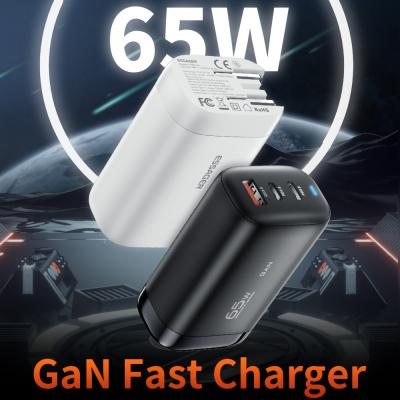 China Quick GaN Wall Charger C+A 65W High Power PD 65w Fast Phone Charger For Android for sale