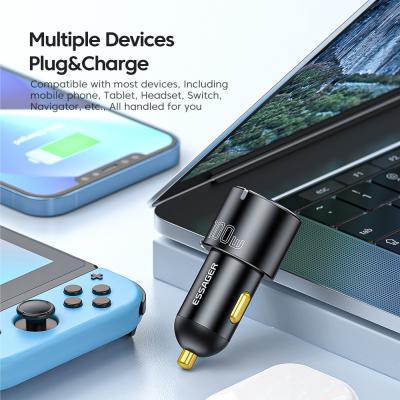 China PD3.0 QC3.0 USB A Type C Dual Port Car Charger 100W 65W 35W for sale