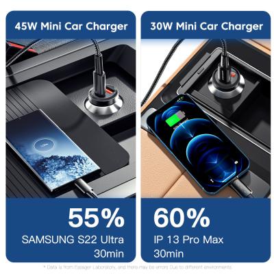 Cina Essager 2022 Gyroscope Nuovo USB-A Tipo-C 30W 45W PD20W Mini Caricabatterie Caricabatterie in vendita