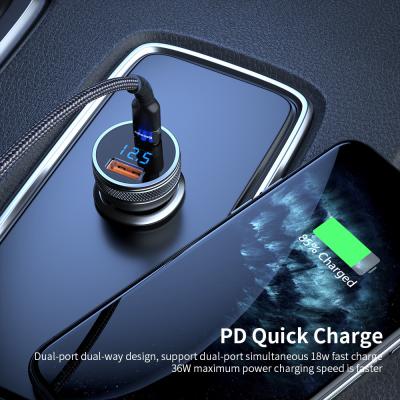 China Essager  2021 KINGKONG Best Selling 36W Car Charger PD 3.0 QC3.0 2U Electric Car Charger for sale