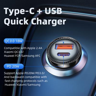 中国 防火PC 電話 USB カーチャージャー ミニ 20W PD3.0 QC30 販売のため