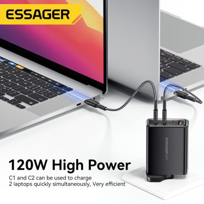 Cina Essager 2023 Best New Product Telefono accessori ricarica rapida 3C1A Portable Travel 120w caricabatterie in vendita