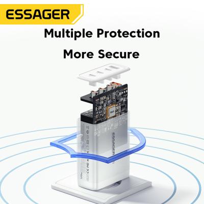 Cina Essager 2023 Best New Product Telefono accessori ricarica rapida 3C1A Portable Travel 120w caricabatterie in vendita