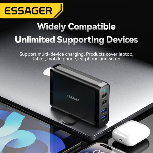 Travel Type C Desktop GaN Phone Charger Quick Charging 100w With Dual USB Ports