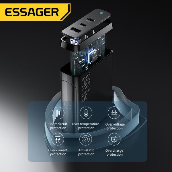 Quality Dual USB Ports Travel Type C Desktop GaN Chargers 140w Quick Charging Phone for sale