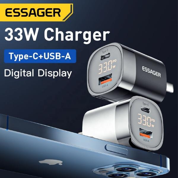 Quality USB A Type C GaN Chargers Mini Fast Charging 33W With Cable EU Standard for sale