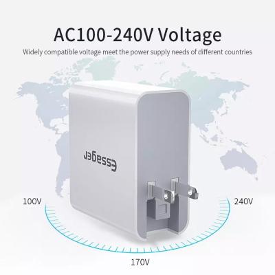 China Essager 2021 Earl 48W USB Type C 4 Ports 18W 48W Fast Charging Pd Wall Charger For Mobile Phone With Cable for sale