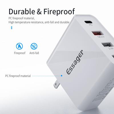 Cina Essager 2021 Earl 4 porte PD QC3.0 doppia 2.4A porte 48W 30W PD caricabatterie per telefono in vendita