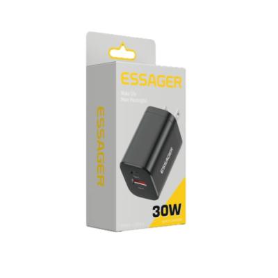 China Essager 2022 Journey 30W Carregador Rápido UE EUA Reino Unido Plug Carregamento Rápido de Parede Para Telefone Celular Pad Telefone Móvel à venda