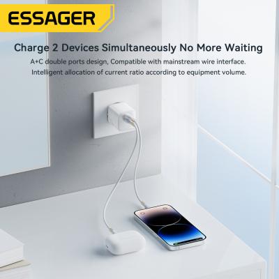 Cina Essager 2023 PoleStar travel PD QC 33W Caricabatterie USB Tipo-C Carica veloce caricabatterie per telefono cellulare in vendita