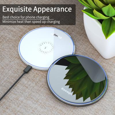 China Essager 2022 Mirror Desktop Wireless Mobile Phone Charger Fast Qi Wireless Charger 10W for sale