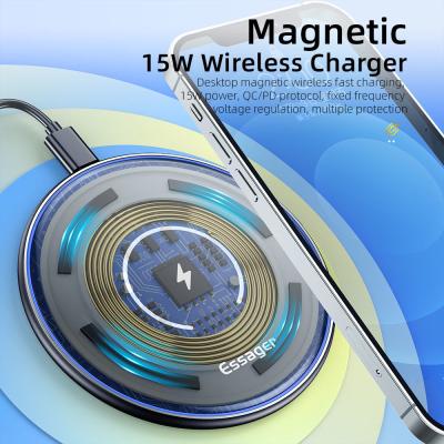 Cina Lampada da scrivania caricabatterie magnetica senza fili 15W per ip 12 HUAWEI XIAOMI in vendita